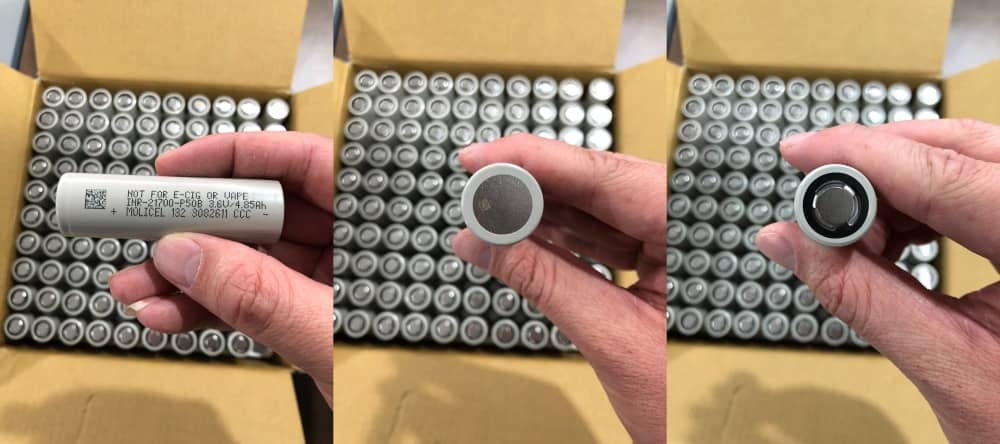 Molicel INR-21700-P50B 3.6V 5000mAh Ultra High Power Lithium Ion Battery